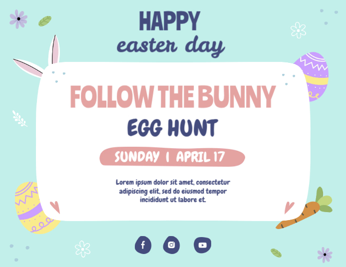 Happy Easter Day Template | PosterMyWall