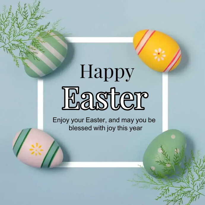 Happy Easter Day Template Instagram Post | PosterMyWall