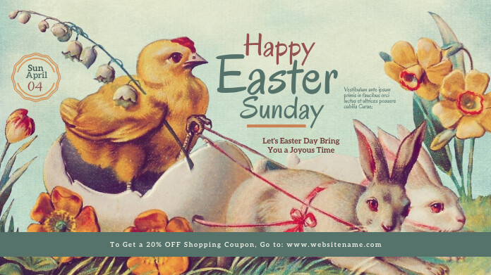 Happy Easter Day Twitter Post Template | PosterMyWall