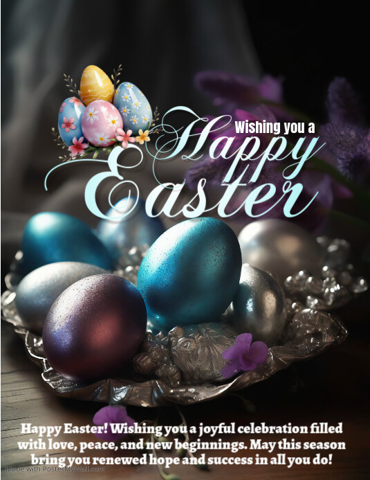 Happy Easter design Flyer Template | PosterMyWall