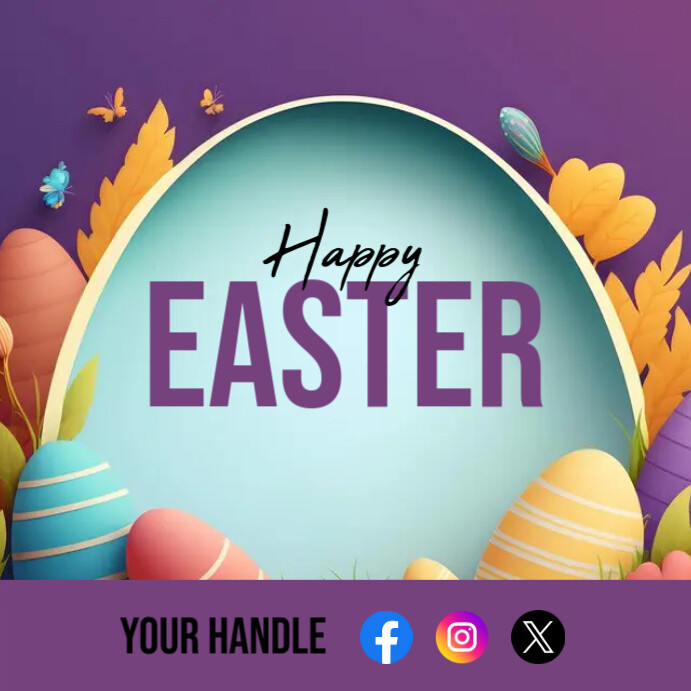 Happy Easter Template | PosterMyWall