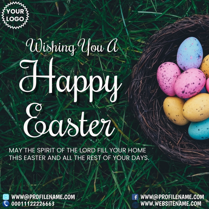 happy easter Template | PosterMyWall