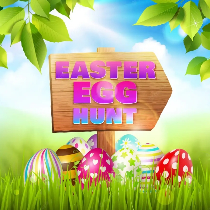 Happy Easter Egg Hunt Day Poster & Flyer Template | PosterMyWall