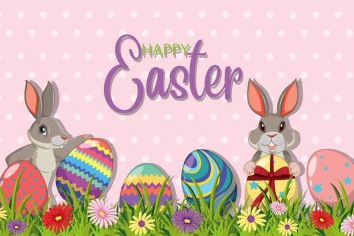 Plantilla de Del Cartel Del Día de La Búsqueda Del Huevo de Pascua ...