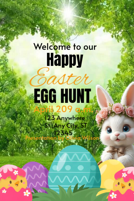 Copy of happy easter egg hunt | PosterMyWall