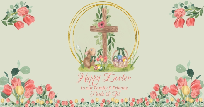 Happy Easter FB Greeting Template | PosterMyWall