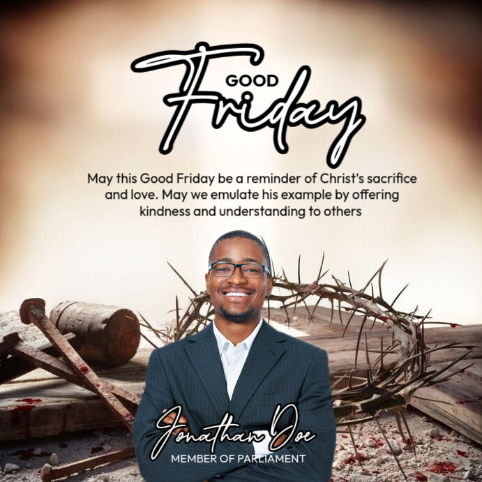Happy Easter Good Friday Template | PosterMyWall