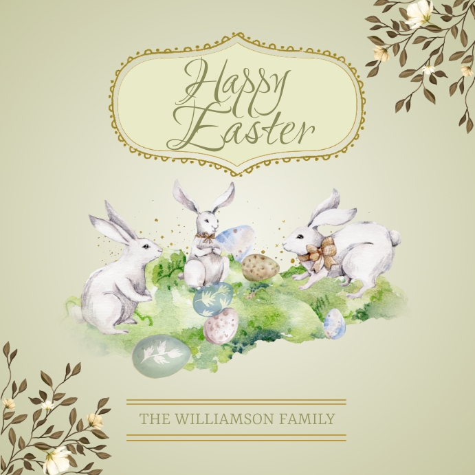 Happy Easter Greeting Card Template | PosterMyWall