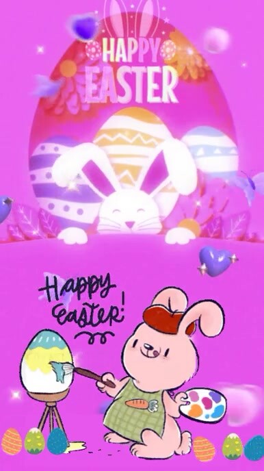 Happy Easter greeting card video Template | PosterMyWall