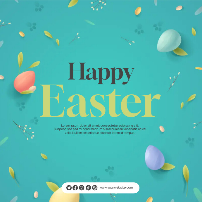 Happy Easter Greeting Poster Template | PosterMyWall