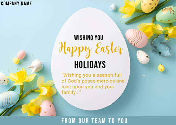 Plantilla de Happy Easter holidays ad design | PosterMyWall