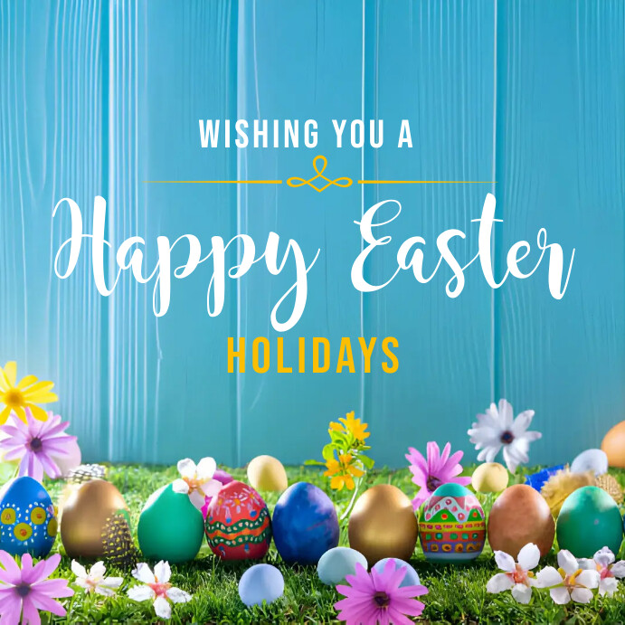 Copy of happy easter holidays poster | PosterMyWall