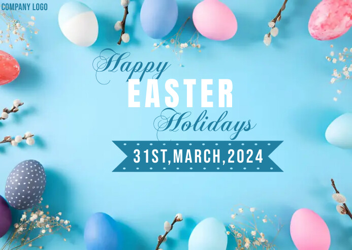 happy easter holidays poster Template | PosterMyWall