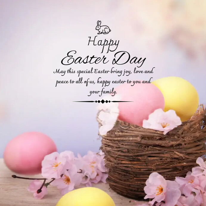 Happy Easter Instagram Post Template | PosterMyWall
