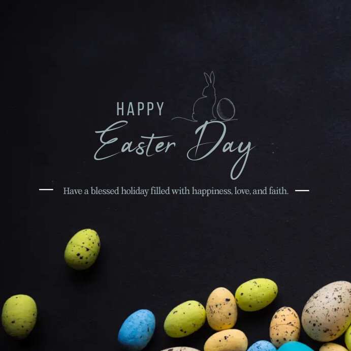 Happy Easter Instagram Post Template | PosterMyWall