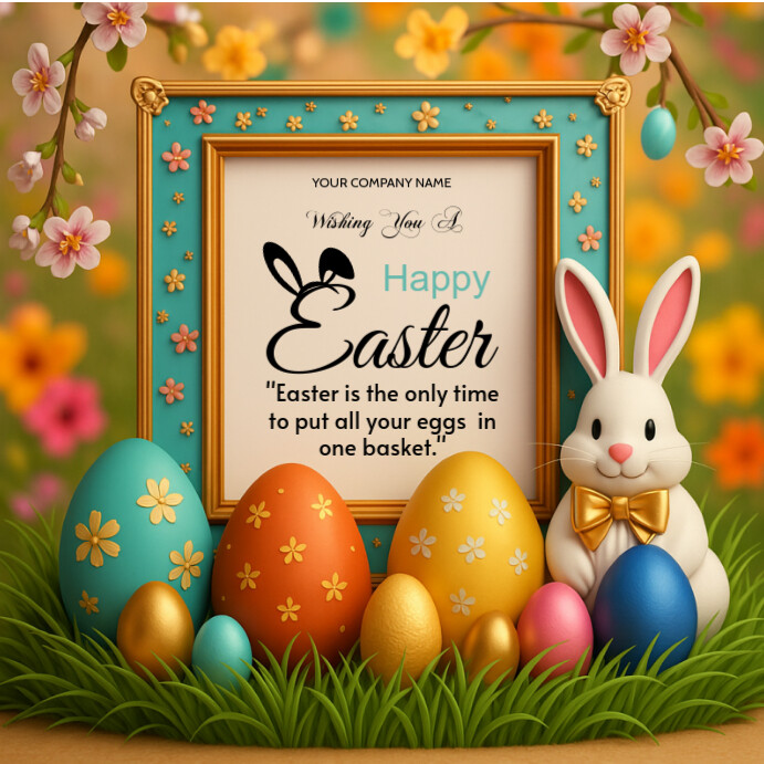 Happy Easter Instagram Post Template | PosterMyWall