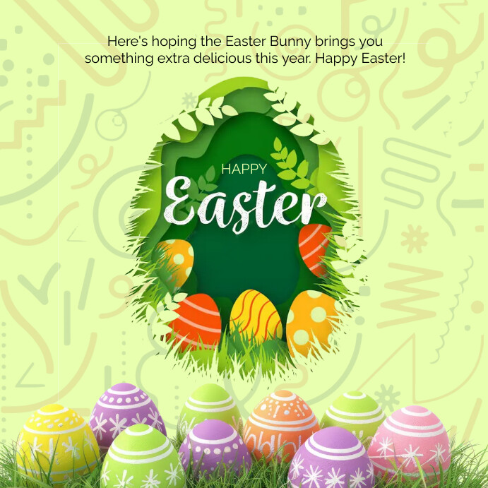 Happy Easter Instagram Post Template | PosterMyWall