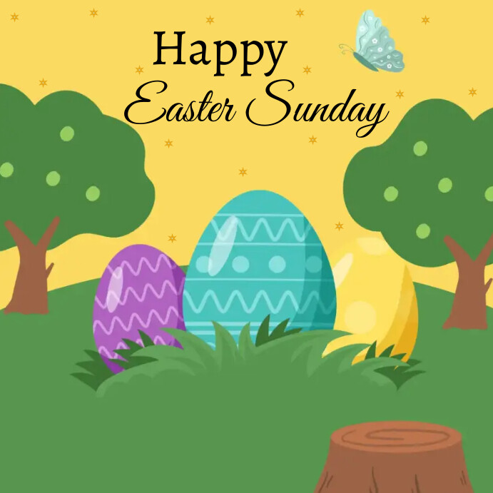 happy easter instagram post Template | PosterMyWall