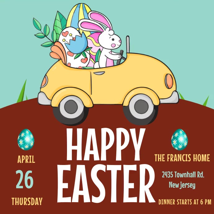 Happy Easter Instagram post Template | PosterMyWall