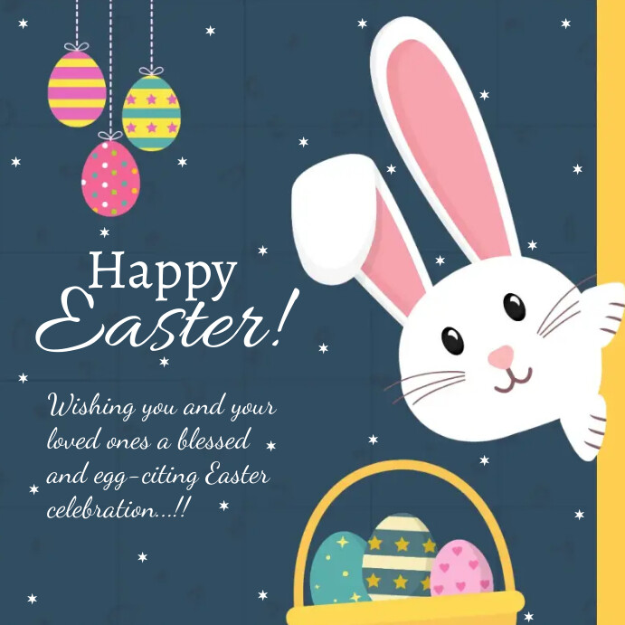 happy easter instagram post Template | PosterMyWall