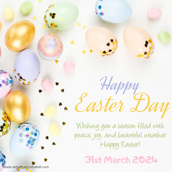 Happy Easter Instagram Post. Template | PosterMyWall