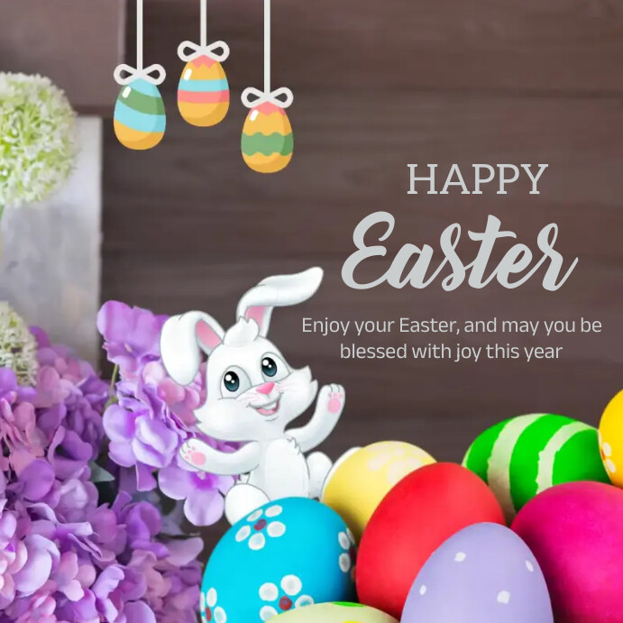 Happy easter online greeting card Template | PosterMyWall
