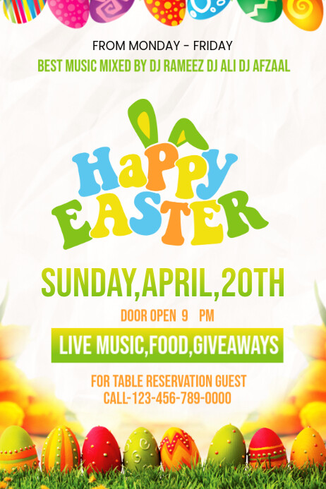 Happy Easter party Template | PosterMyWall