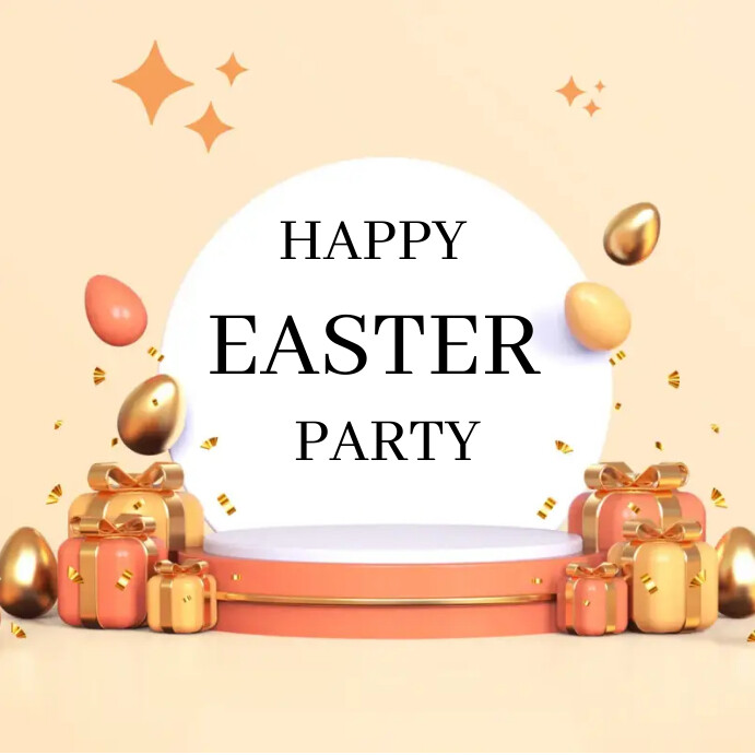 Copy of Happy Easter party | PosterMyWall