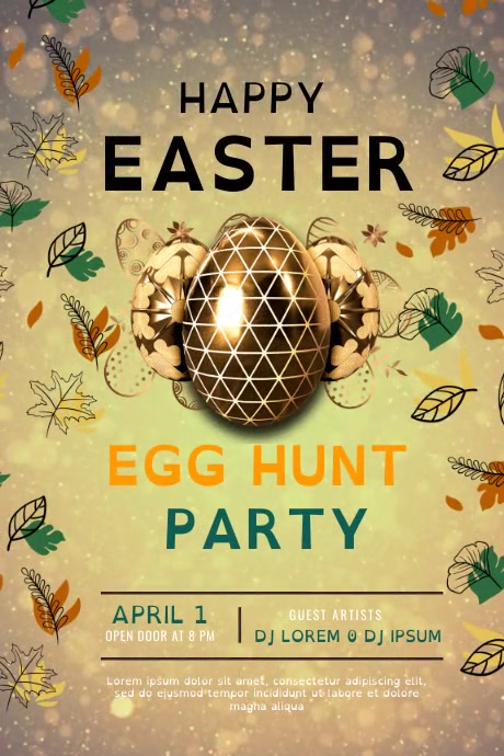 happy easter party Template | PosterMyWall