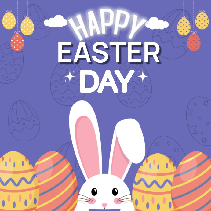 Plantilla de HAPPY EASTER POST TEMPLATE | PosterMyWall