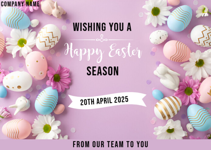Plantilla de Happy Easter poster ad design | PosterMyWall