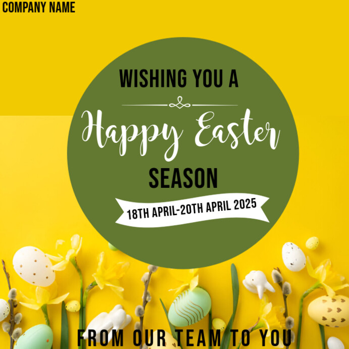 Plantilla de Happy Easter poster ad design | PosterMyWall