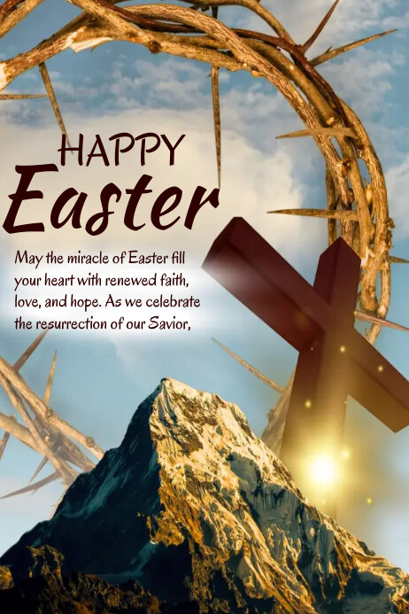 Modèle Happy Easter Poster Design 2024 | PosterMyWall