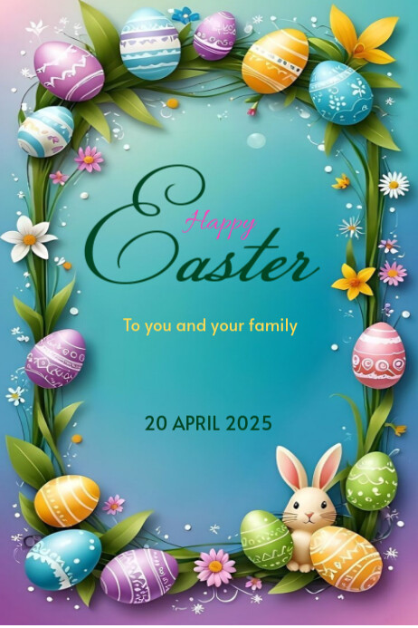 Happy Easter Poster Template | PosterMyWall