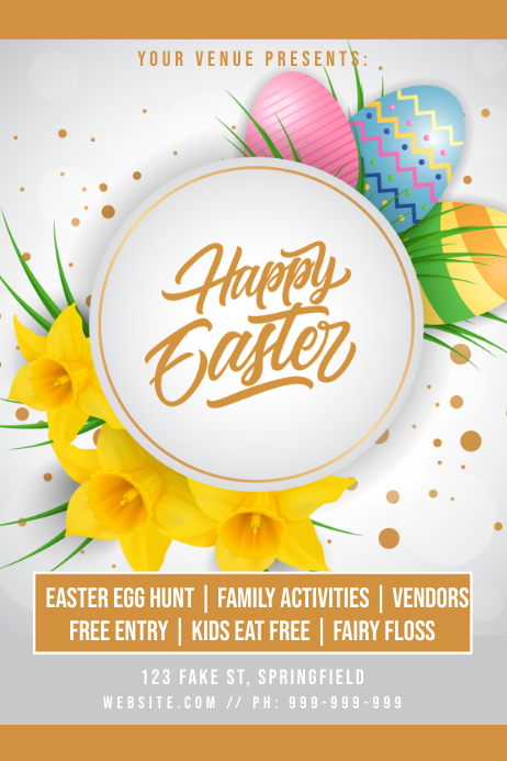 Happy Easter Poster Template | PosterMyWall