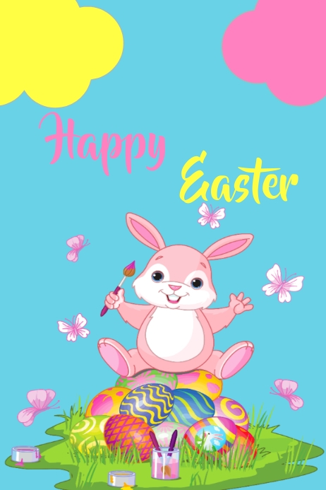 Plantilla de Happy Easter Poster | PosterMyWall