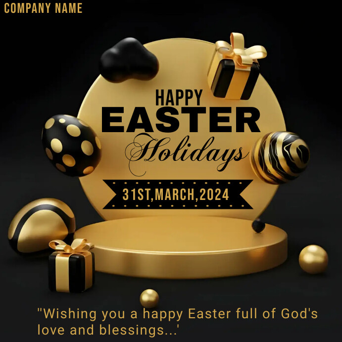 Copy of Happy Easter poster design | PosterMyWall