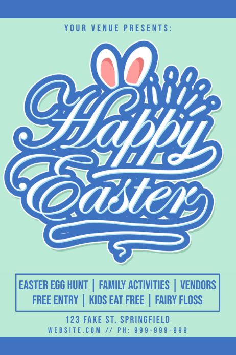 Happy Easter Poster Template | PosterMyWall