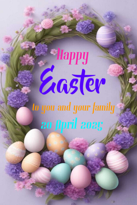 Happy Easter Poster Template | PosterMyWall