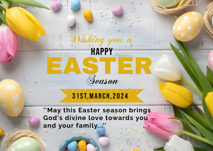 Happy Easter poster design Modelo | PosterMyWall