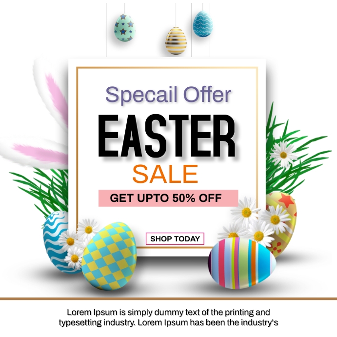 Copy of Happy Easter sale | PosterMyWall