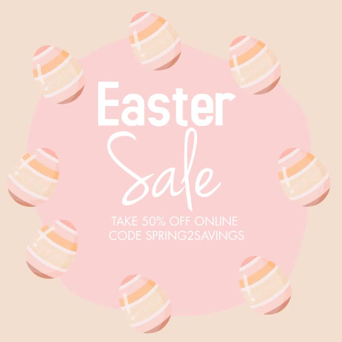 Happy Easter Sale Spring Savings Ad Template | PosterMyWall