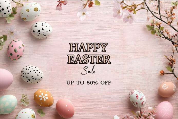 happy easter sale template | PosterMyWall