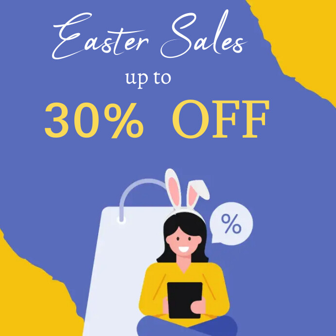 Happy Easter Sales Day online greetings card Template | PosterMyWall