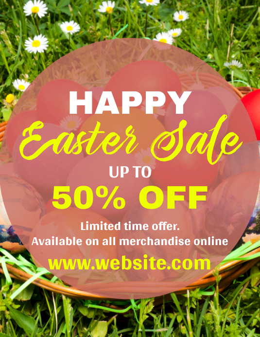 Happy easter sales flyer Template | PosterMyWall