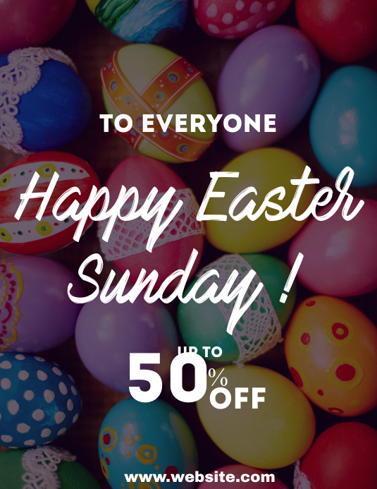 happy easter sunday ! Templat | PosterMyWall