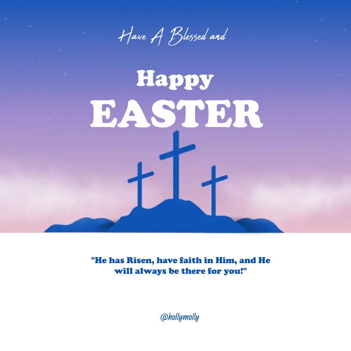 Happy Easter Sunday Template | PosterMyWall