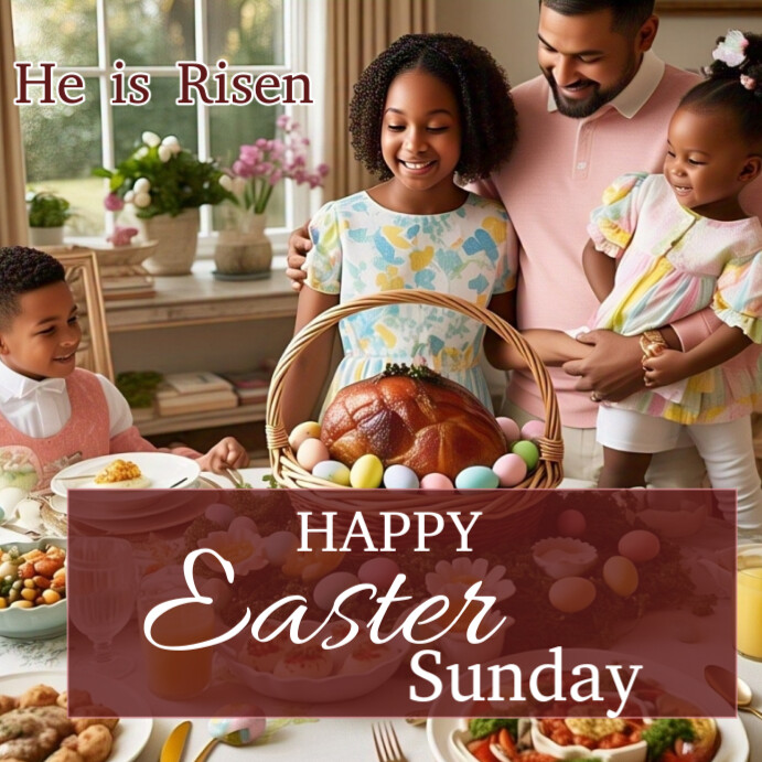 Modèle Happy Easter Sunday | PosterMyWall