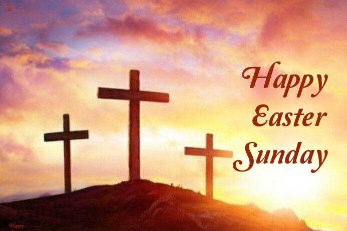 Happy Easter Sunday Flyer Template | PosterMyWall