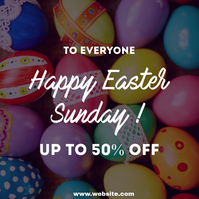happy easter sunday Instagram post Template | PosterMyWall